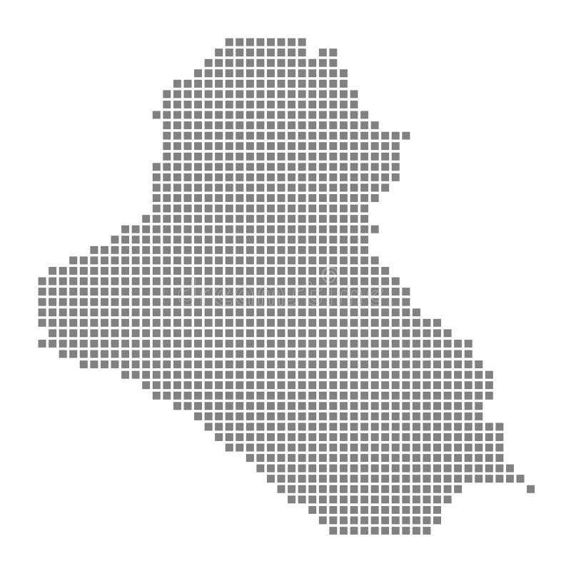 Pixel Map of Iraq. Vector Dotted Map of Iraq Isolated on White ...