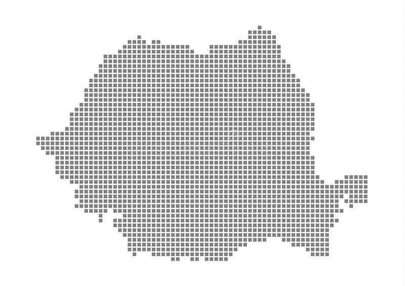 Pixel Map of Romania. Vector Dotted Map of Romania Isolated on White ...