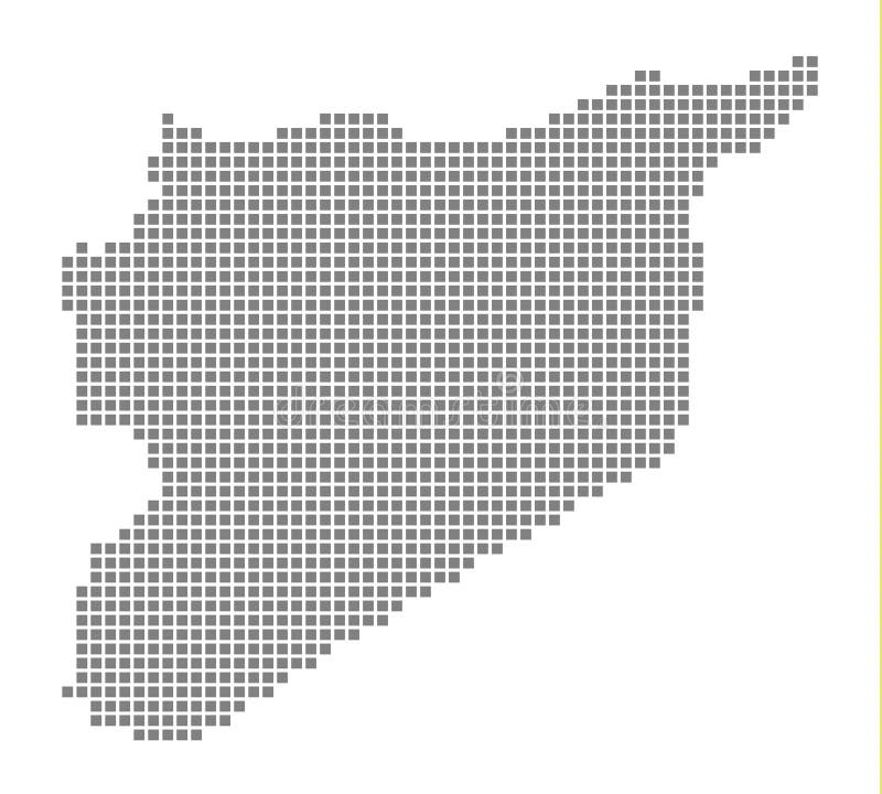 Pixel Map of Syria. Vector Dotted Map of Syria Isolated on White ...