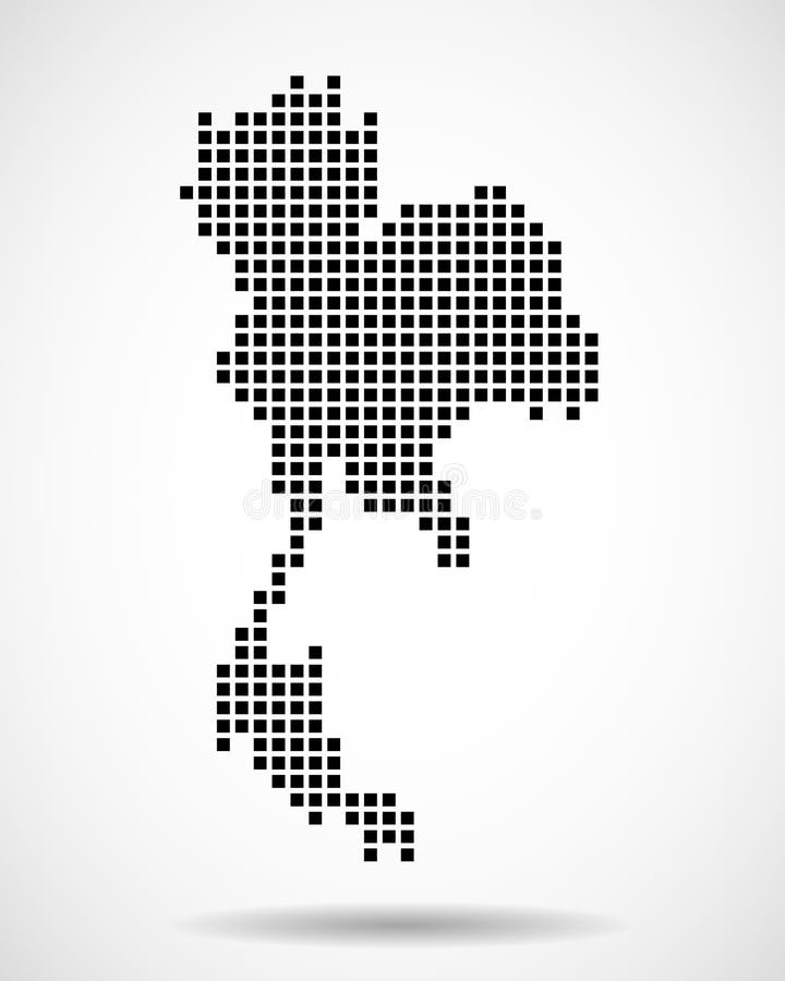 Pixel map of Thailand stock vector. Illustration of symbol - 96207448