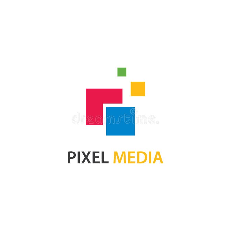 Pixel media business Logo stock vector. Illustration of media - 178954824