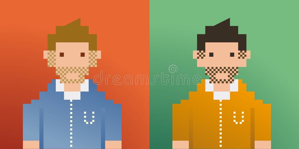Pixelated Men Stock Illustrations – 699 Pixelated Men Stock ...