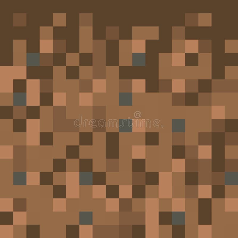 Pixel Minecraft Style Land Background. Concept of Game Ground Pixelated ...