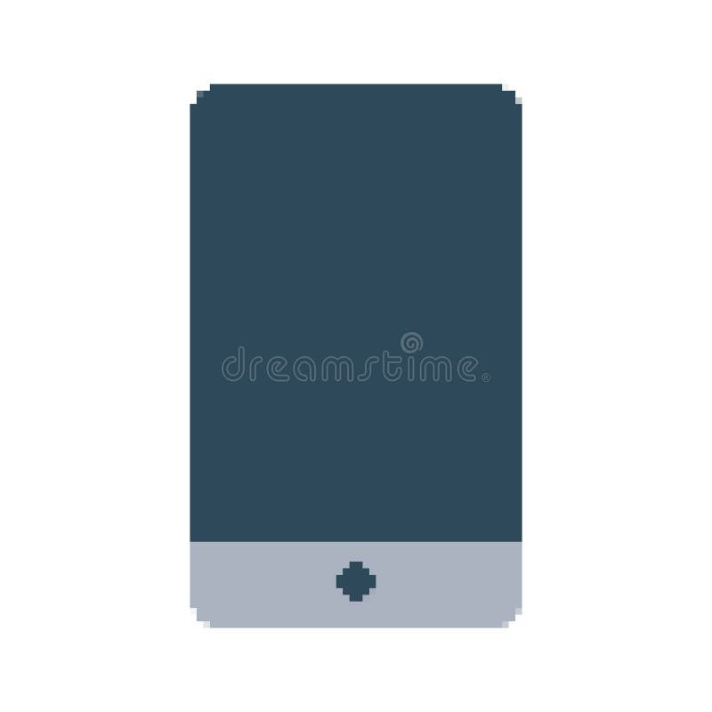 Pixel Mobile Phone. 8-bit Smartphone on White Background. Cell Phone ...