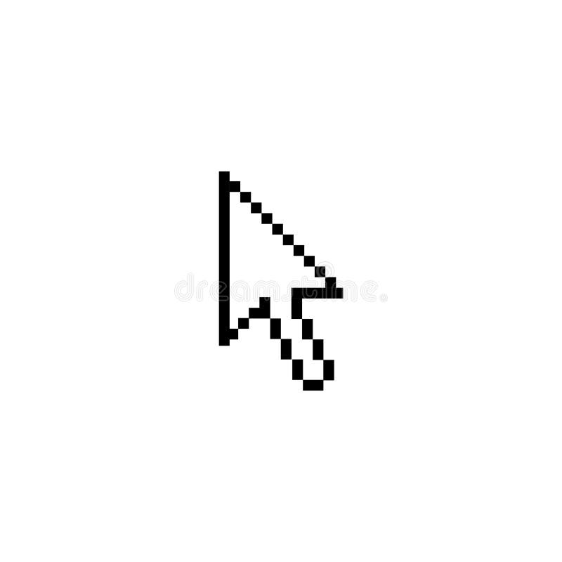 Pixel and Modern Version of Cursors Signs. Pointer Arrow. Monochrome ...