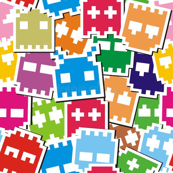 Space Invaders Pattern Stock Illustrations – 171 Space Invaders Pattern ...
