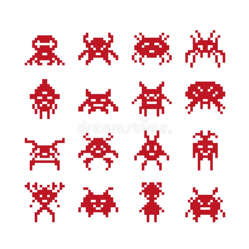 Pixel Art Monsters Stock Illustrations – 166 Pixel Art Monsters Stock ...