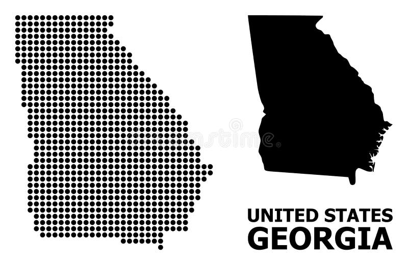 Georgia State Dotted Map Stock Illustrations – 229 Georgia State Dotted ...