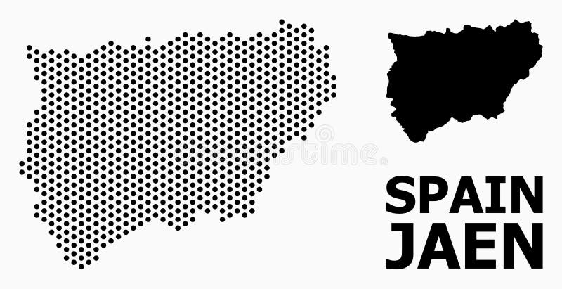 Pixel Mosaic Map of Jaen Spanish Province Stock Vector - Illustration ...