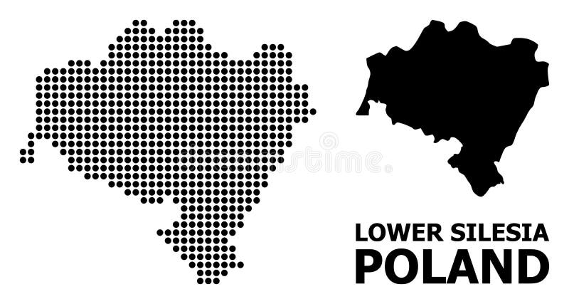 Pixel Mosaic Map of Lower Silesia Province Stock Illustration ...