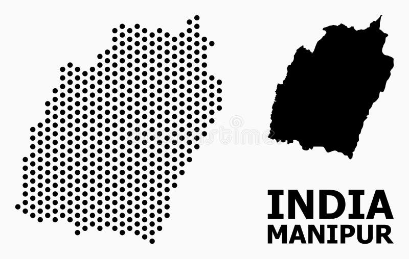 MANIPUR STATE MAP OM SYMBOL HINDU Stock Illustration - Illustration of ...