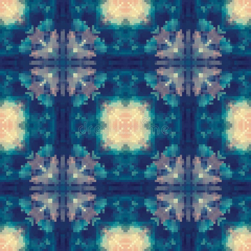 Pixel Mosaic Seamless Pattern Design, Repeat Textile Design. Fabric ...