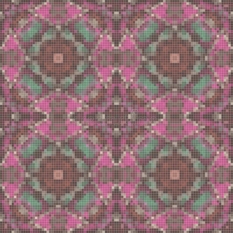 Pixel Mosaic Seamless Pattern Design, Repeat Textile Design. Fabric ...