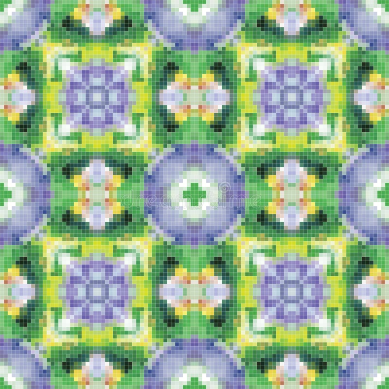 Pixel Mosaic Seamless Pattern Design, Repeat Textile Design, Surface ...