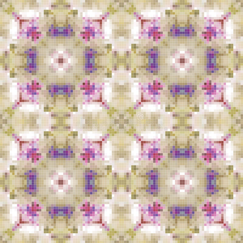Pixel Mosaic Seamless Pattern Design, Repeat Textile Design, Surface ...