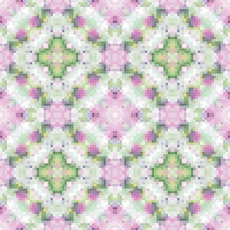 Pixel Mosaic Seamless Pattern Design, Repeat Textile Design, Surface ...