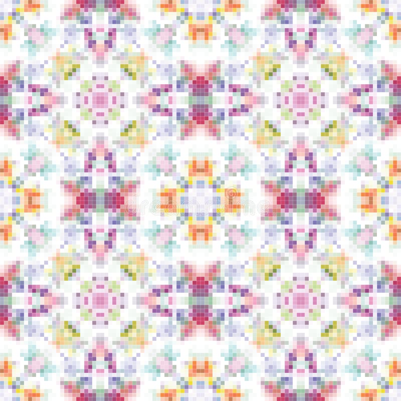 Pixel Mosaic Seamless Pattern Design, Repeat Textile Design, Surface ...