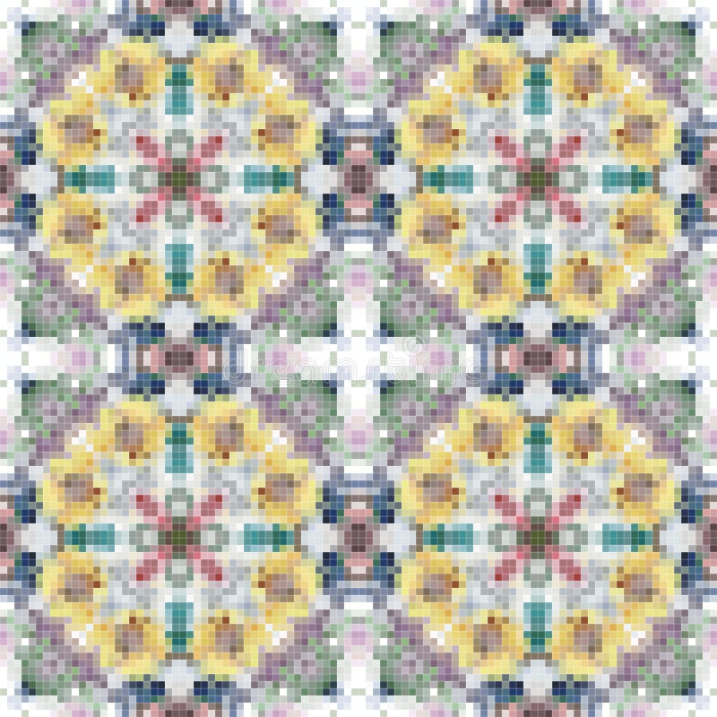 Pixel Mosaic Seamless Pattern Design, Repeat Textile Design, Surface ...
