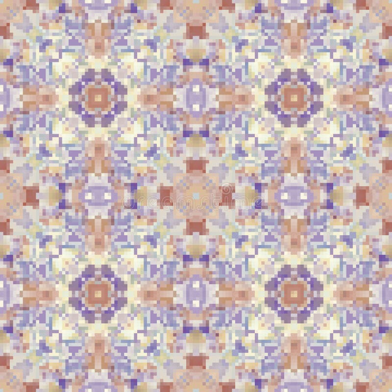 Pixel Mosaic Seamless Pattern Design, Repeat Textile Design. Fabric ...