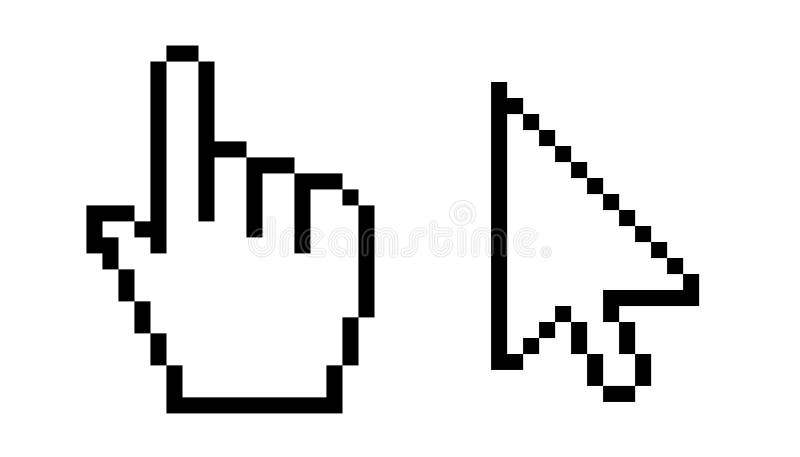 Pixel Mouse Clicker, Mouse Cursor Stock Vector - Illustration of cursor ...