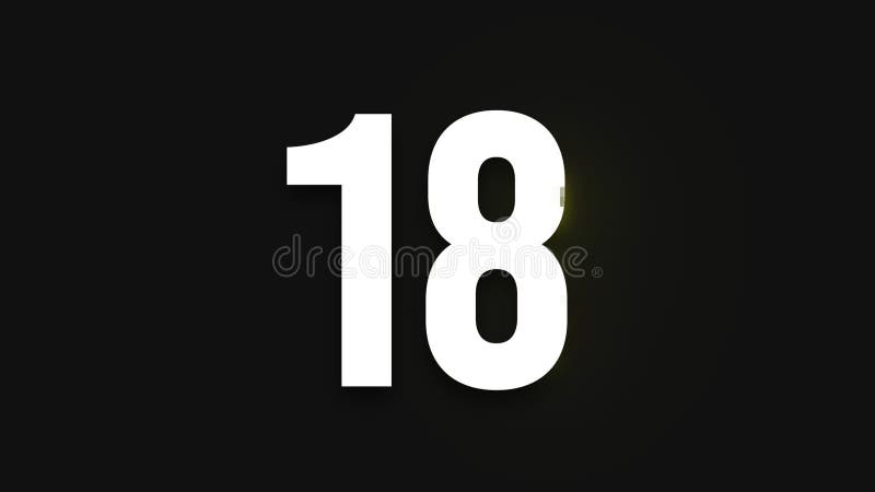 Pixel Number 18, Number Eighteen, Alpha Channel Stock Footage - Video ...