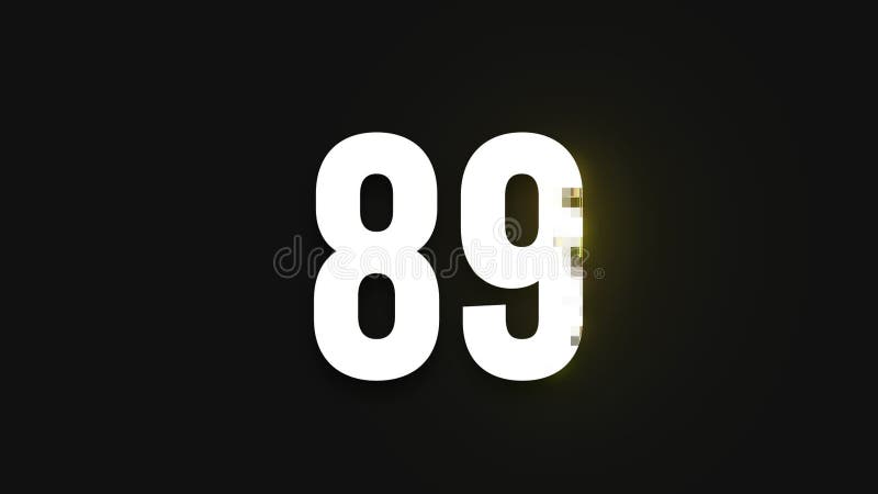 89 Eighty Nine Percent Number Circle Pie Diagram Chart Animated Stock ...