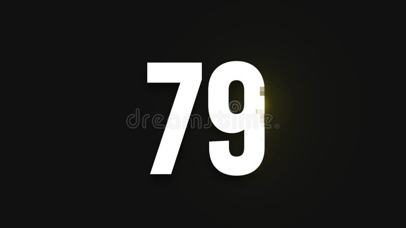 Pixel Numeral 79, Number Seventy Nine, Alpha Channel Stock Footage ...