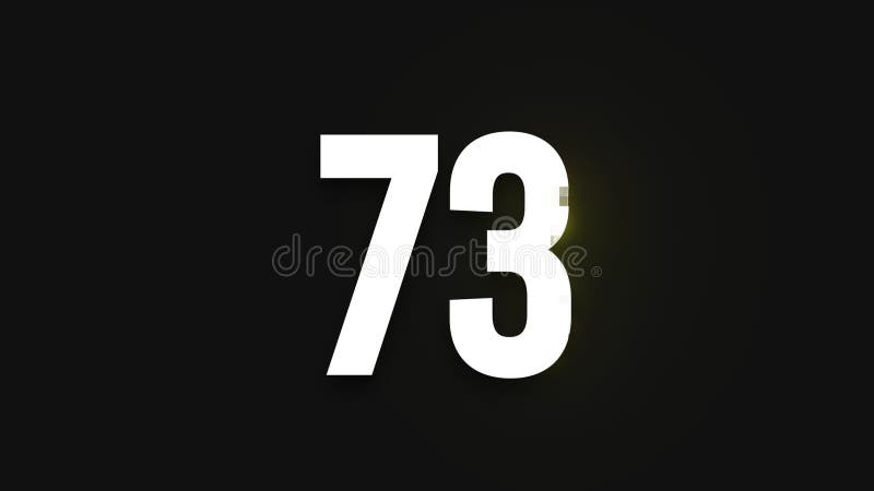 73 Seventy Three Percent Number Circle Pie Diagram Chart Animated Stock ...