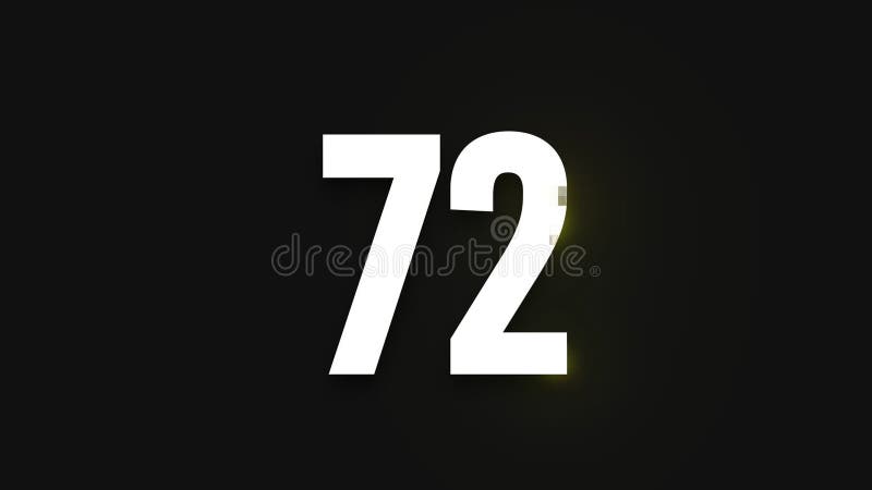 Pixel Numeral 72, Number Seventy Two, Alpha Channel Stock Video - Video ...