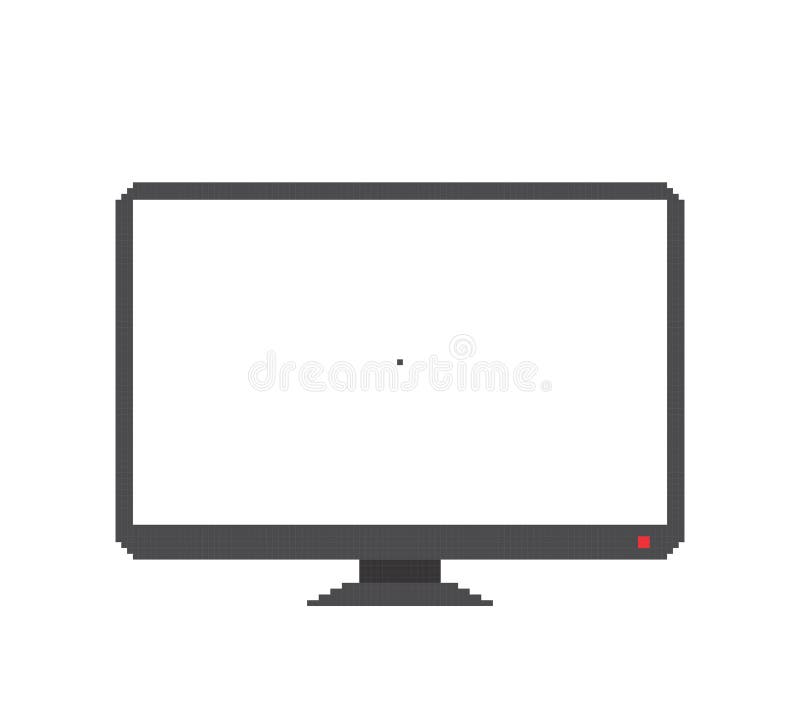 Pixel Object Theme Screen Monitor Stock Vector - Illustration of screen ...