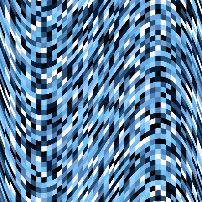 Pixel Pattern Background of Vector Sky Blue Wave Seamless Square Mosaic ...