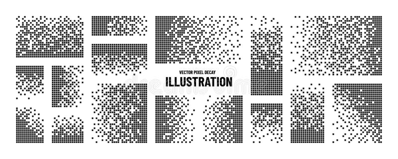 Pixel Pattern. Digital Dot Texture. Abstract Halftone Geometric Art ...
