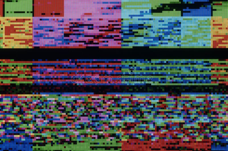 Pixel Pattern of a Digital Glitch Stock Image - Image of grainy, glitch ...