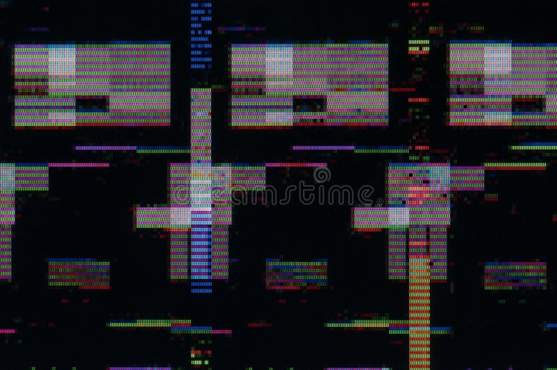 Pixel Pattern of a Digital Glitch Stock Photo - Image of code, field ...