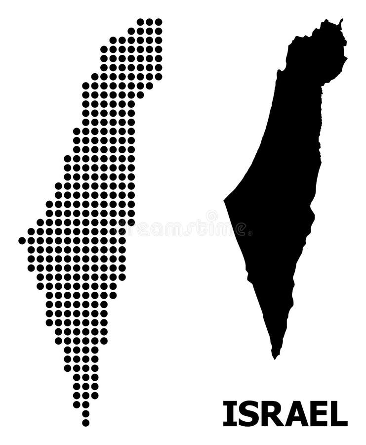 Pixel Pattern Map of Israel Stock Illustration - Illustration of ...