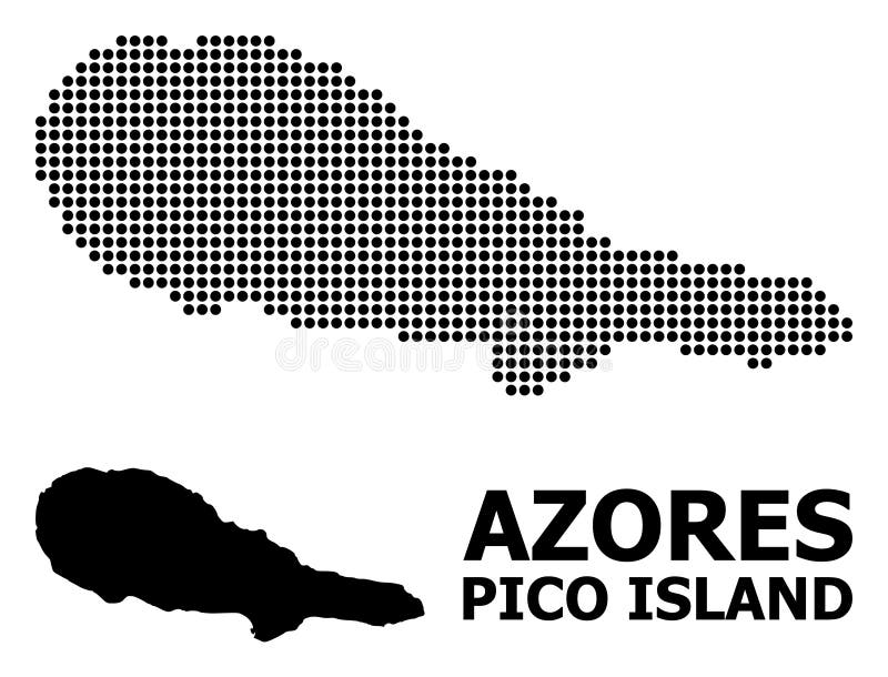Pixel Pattern Map of Pico Island Stock Illustration - Illustration of ...