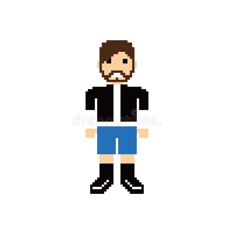 Pixel People Theme Avatar Guy Stock Vector - Illustration of female ...