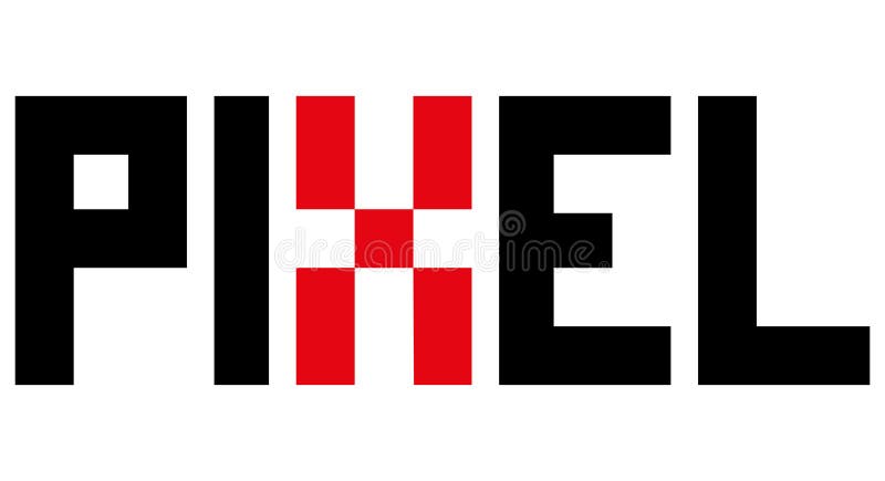 Pixel Perfect Design Emblem. Flat Vector Illustration Isolated on White ...