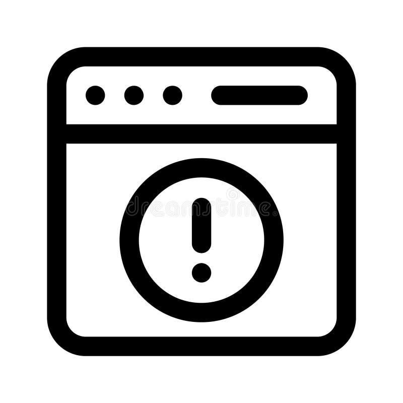 Pixel Perfect Icon of Web Error, Ready To Use Vector Stock Vector ...