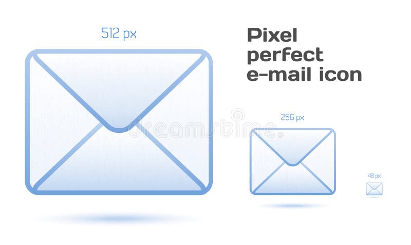 Pixel Perfecte E-mail Pictogrammen Vector Illustratie - Illustration of ...