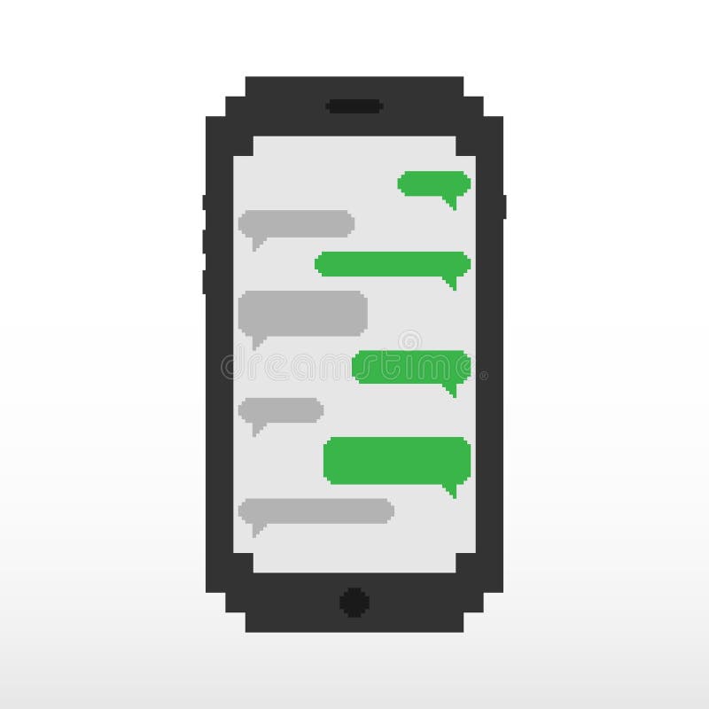 Pixel phone mobile. stock vector. Illustration of design - 107434869