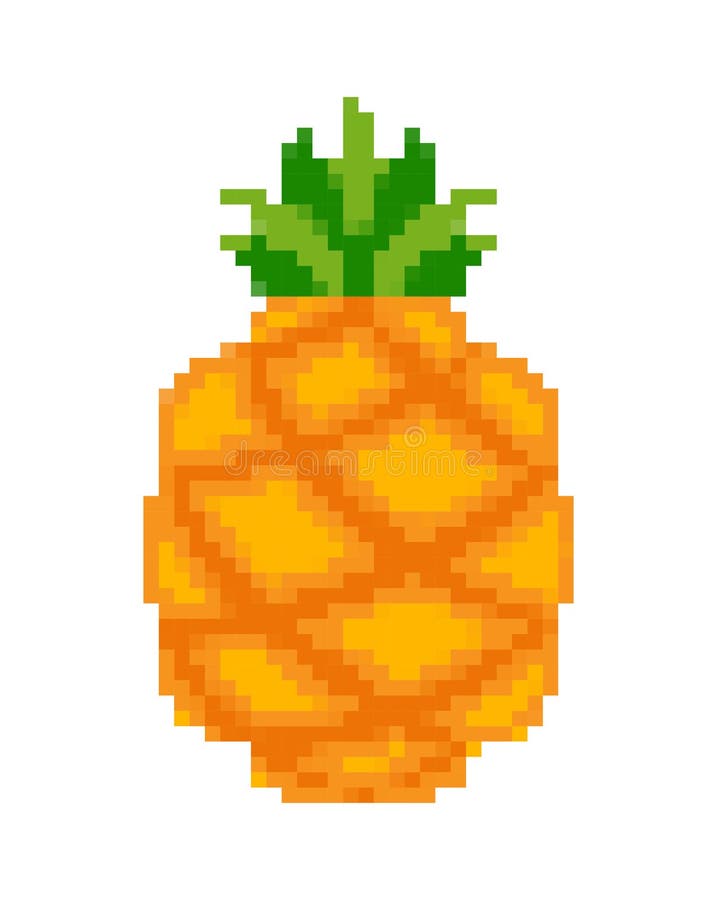 Pineapple, Pixel Pineapple, Pixilated Pineapple for Icon, Pixel ...