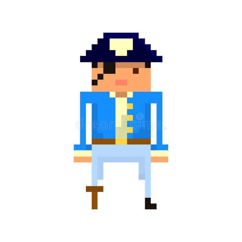 Pixel Pirate for Games and Mobile Applications Stock Illustration ...