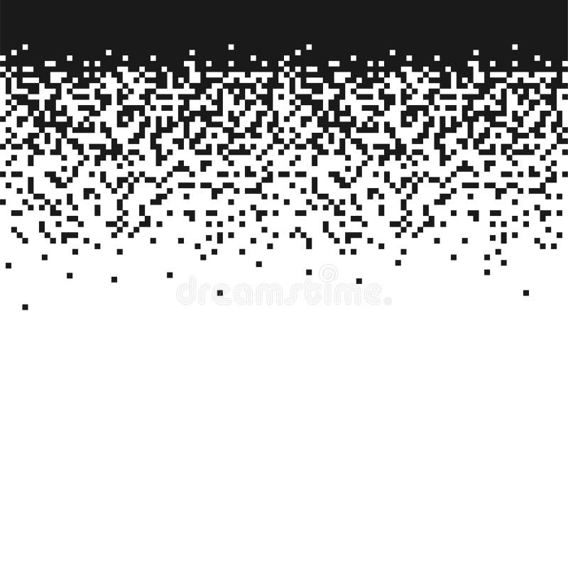 Pixels Scattered, Dissolve. Stock Vector - Illustration of horizontal ...