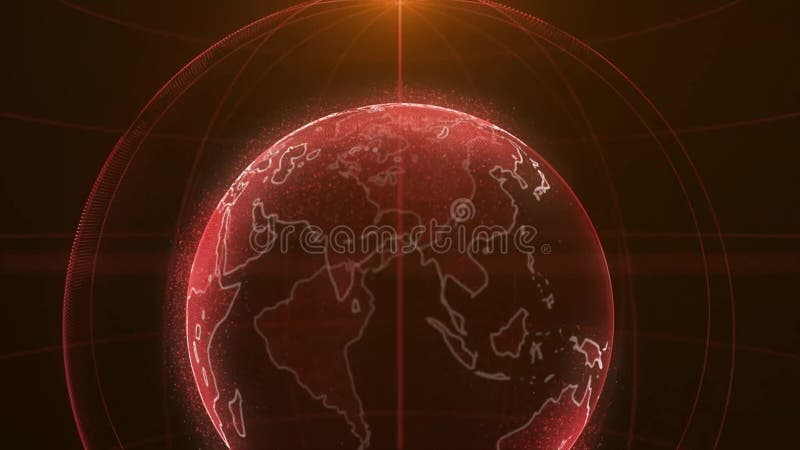 Pixel Planet Earth Animation. Animation of Space with Digital Exploding ...