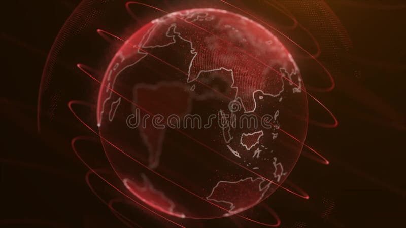 Pixel Planet Earth Animation. Animation of Space with Digital Exploding ...