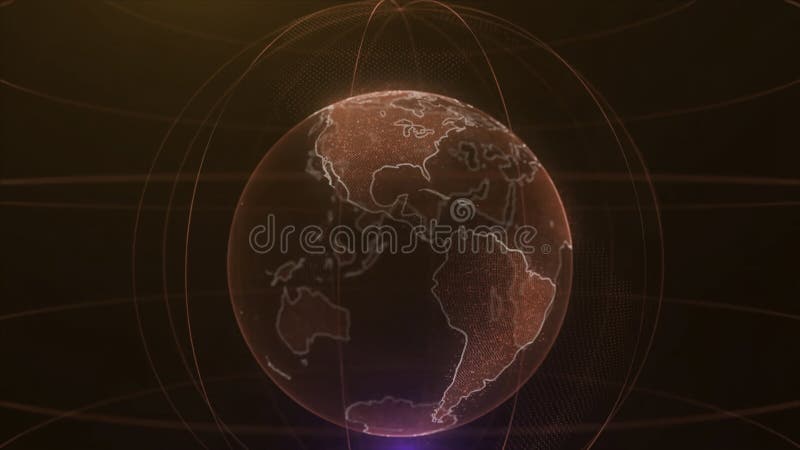 Pixel Planet Earth Animation. Animation of Space with Digital Exploding ...