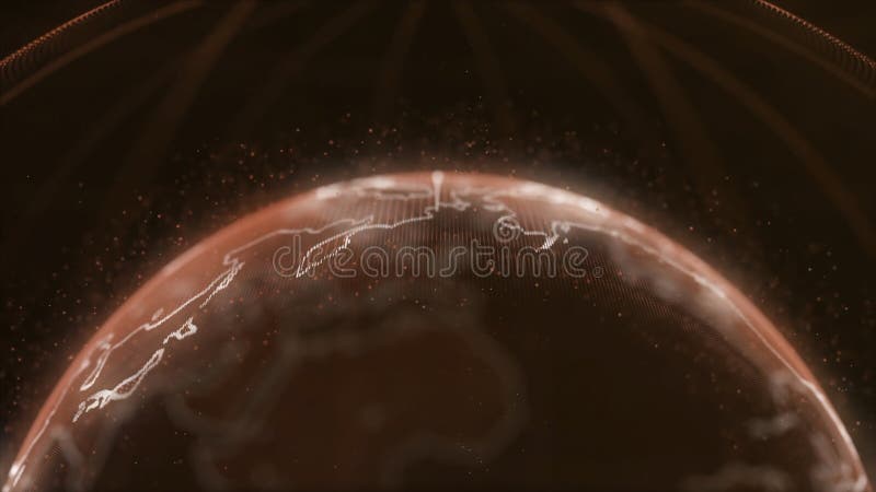 Pixel Planet Earth Animation. Animation of Space with Digital Exploding ...