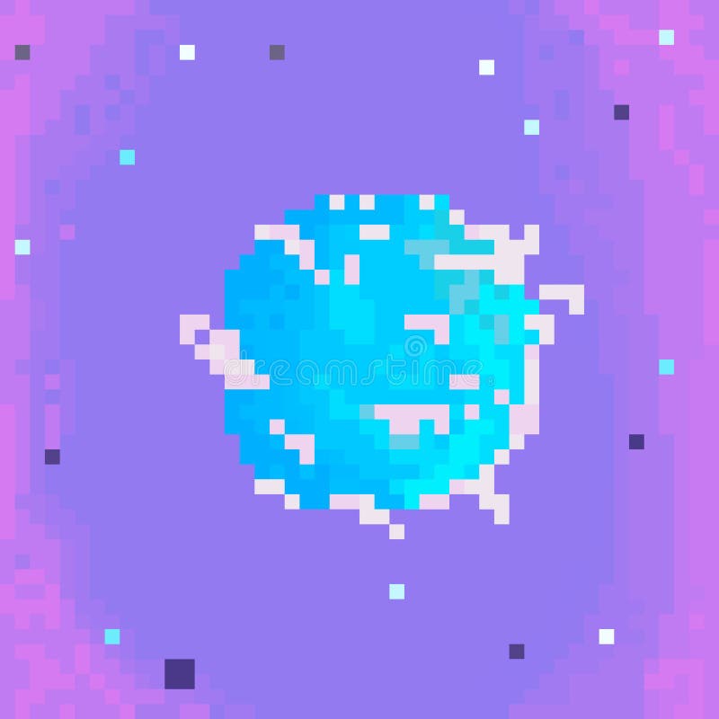 Pixel planet stock vector. Illustration of continent - 35398199