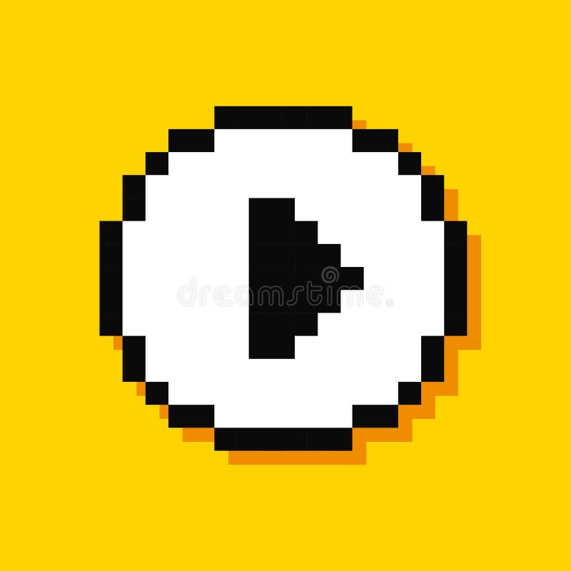 Pixel Play Button. Video Audio Player. 8-bit. Video Game Style. Vector ...